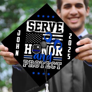 Personalized Police Officer Grad Cap Topper, Custom Graduation ...