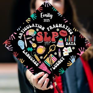 Speech Therapist Graduation Cap Topper, Speech Language Pathologist ...