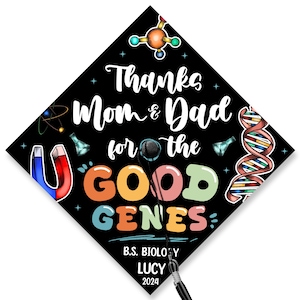 Personalized Biology Graduation Cap Topper, Custom Biology Major Grad ...