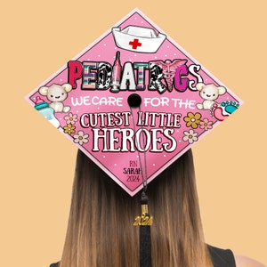Personalized Pediatrics Nurse Graduation Cap, Customized Peds Nurse ...