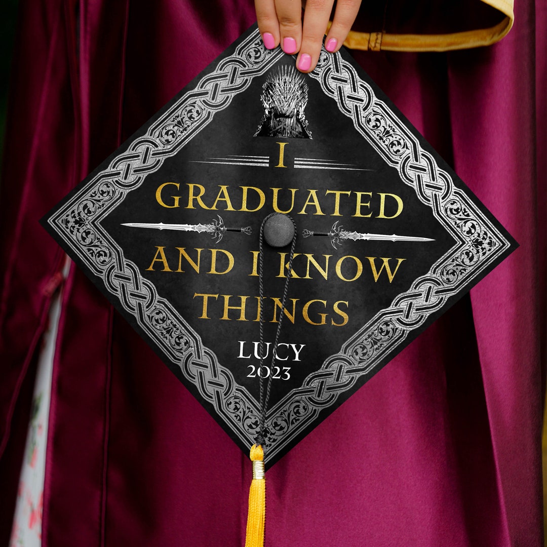 Printed Game of Thrones Grad Cap Topper, Custom Graduation Decoration ...