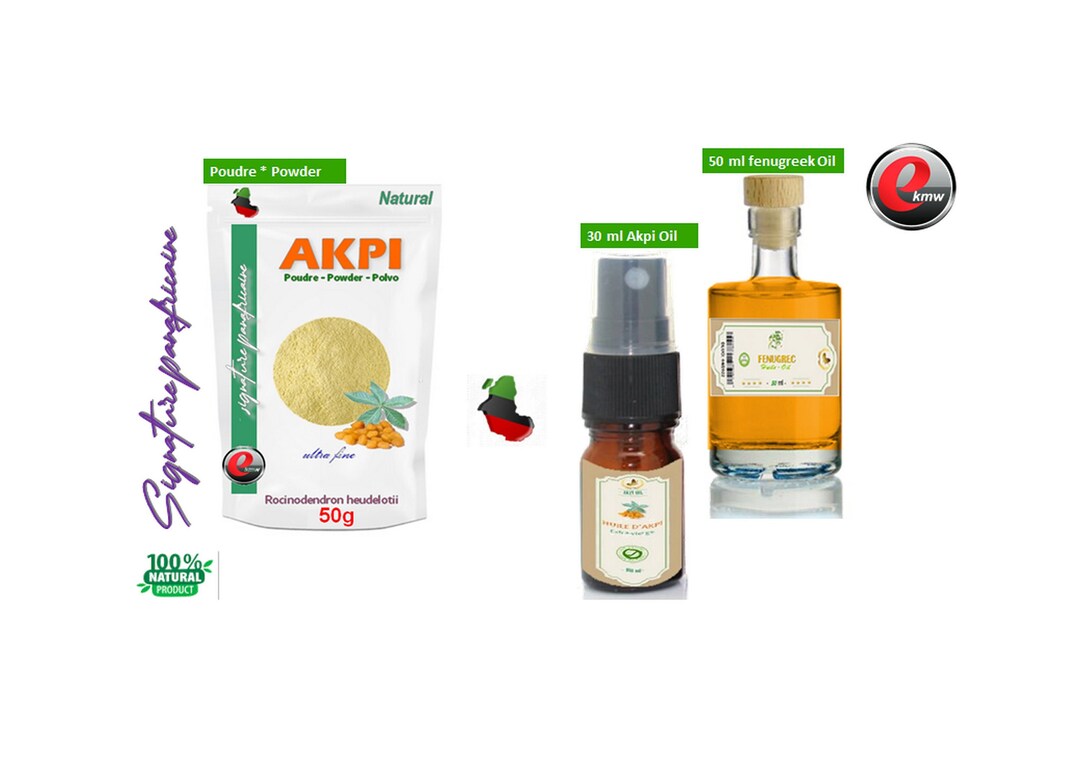 Gentle Summer Superior Quality 50g Akpi Powder, 50ml Fenugreek Oil and ...