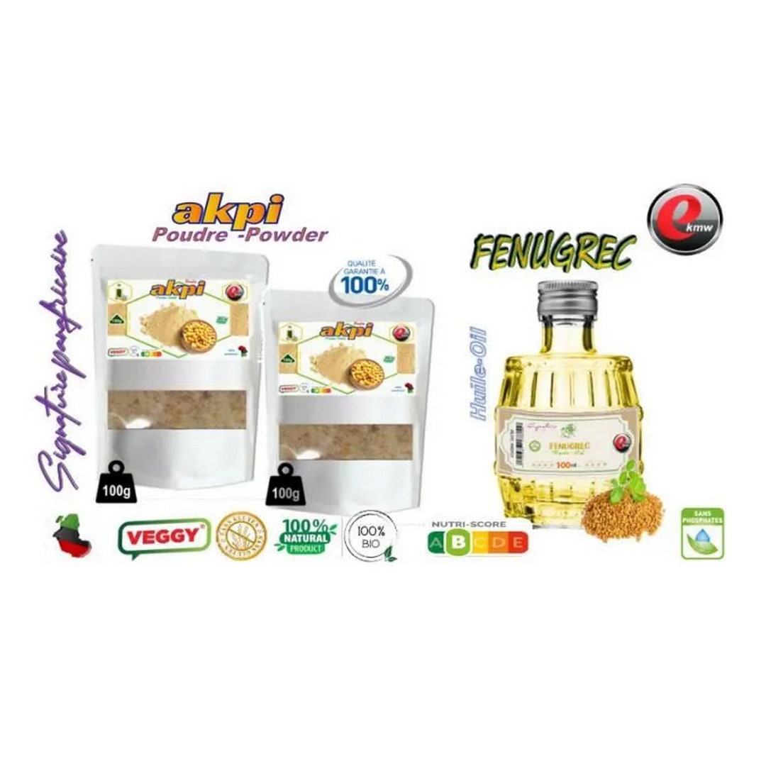 Akpi Powder 2x100g Fenugreek Oil 100ml - Etsy UK
