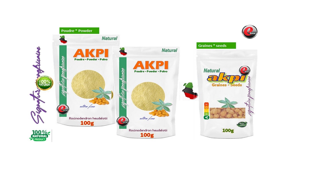 Akpi Plus Superior Quality 300g 2x100g Powder 100g Seeds - Etsy