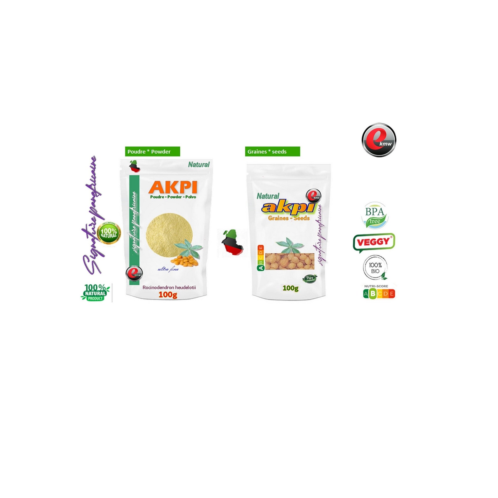 DUO plaisir d'AKPI graines , poudre d'akpi 2X100g - Etsy France