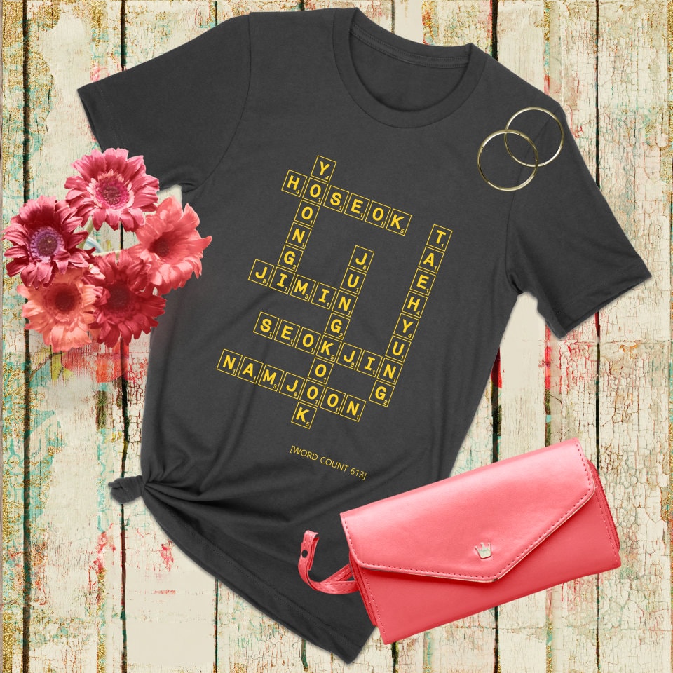 Scrabble Shirt With Names of 7 Members Unisex - Etsy