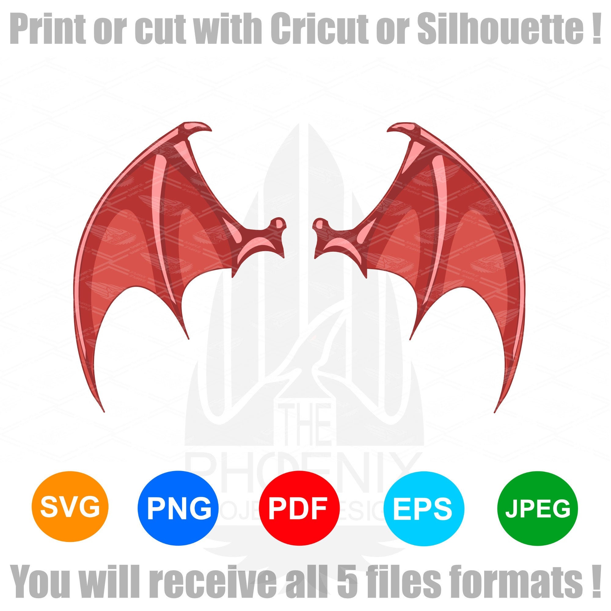 Devil Wings SVG Instant Digital Download File - Etsy