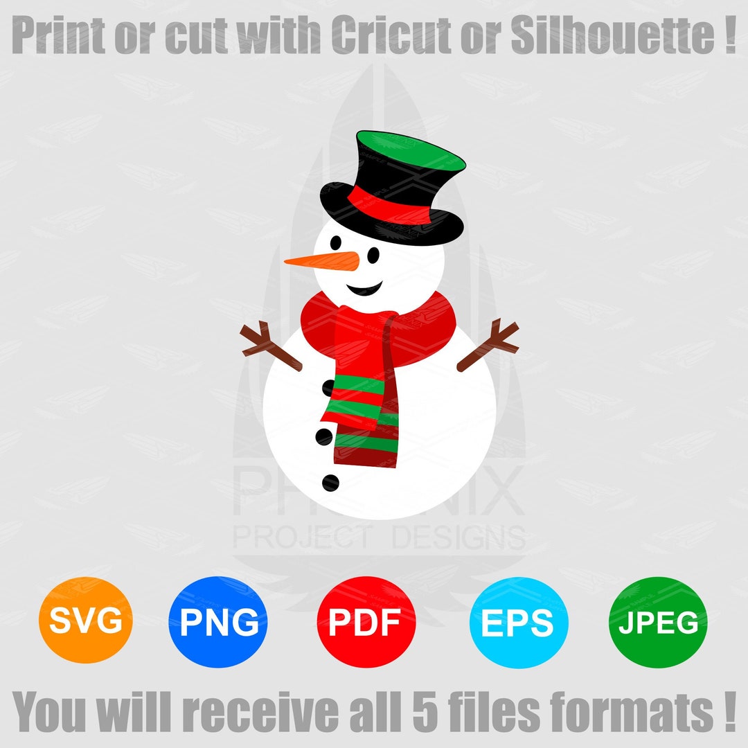 Snowman SVG Instant Digital Download File Christmas and Holiday ...