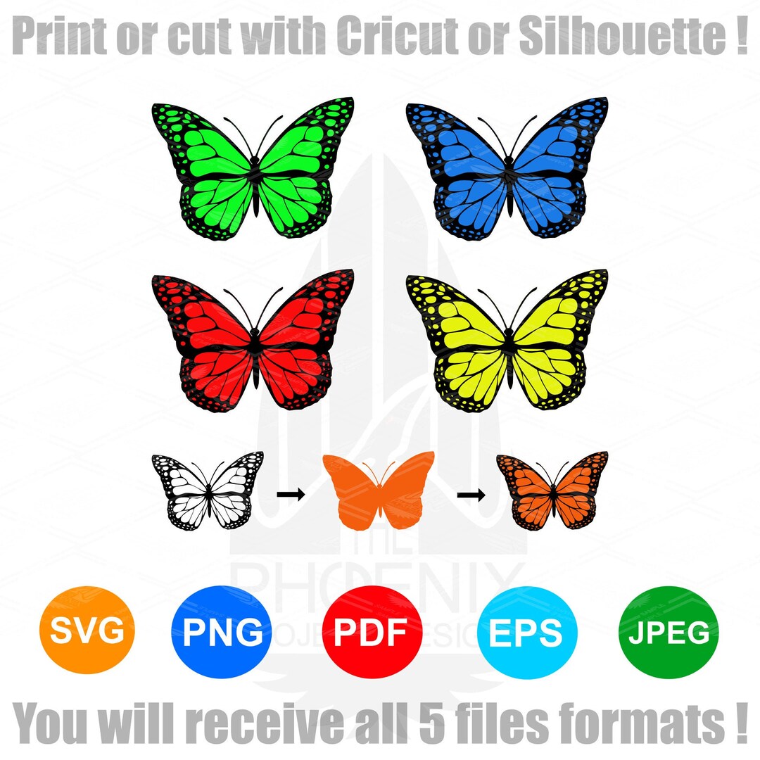 Meerlaagse vlinders SVG-bundel Pasen SVG-bestand voor Cricut Digital ...