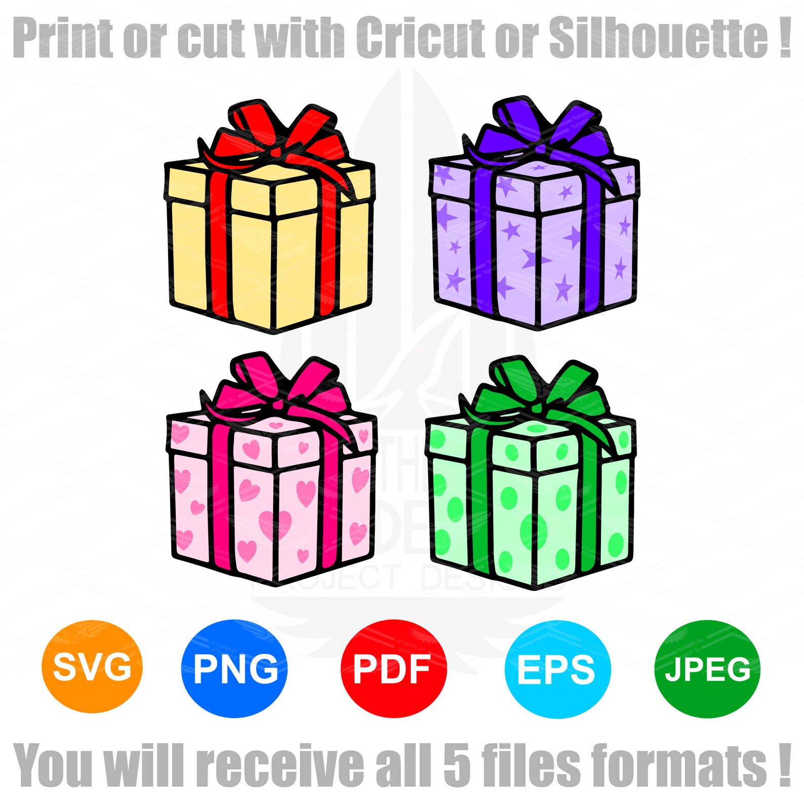 Birthday Gift Boxes Bundle SVG Hand Lettered Text SVG File - Etsy UK