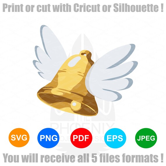 Easter Bell with wings SVG Easter SVG file for Cricut | Etsy