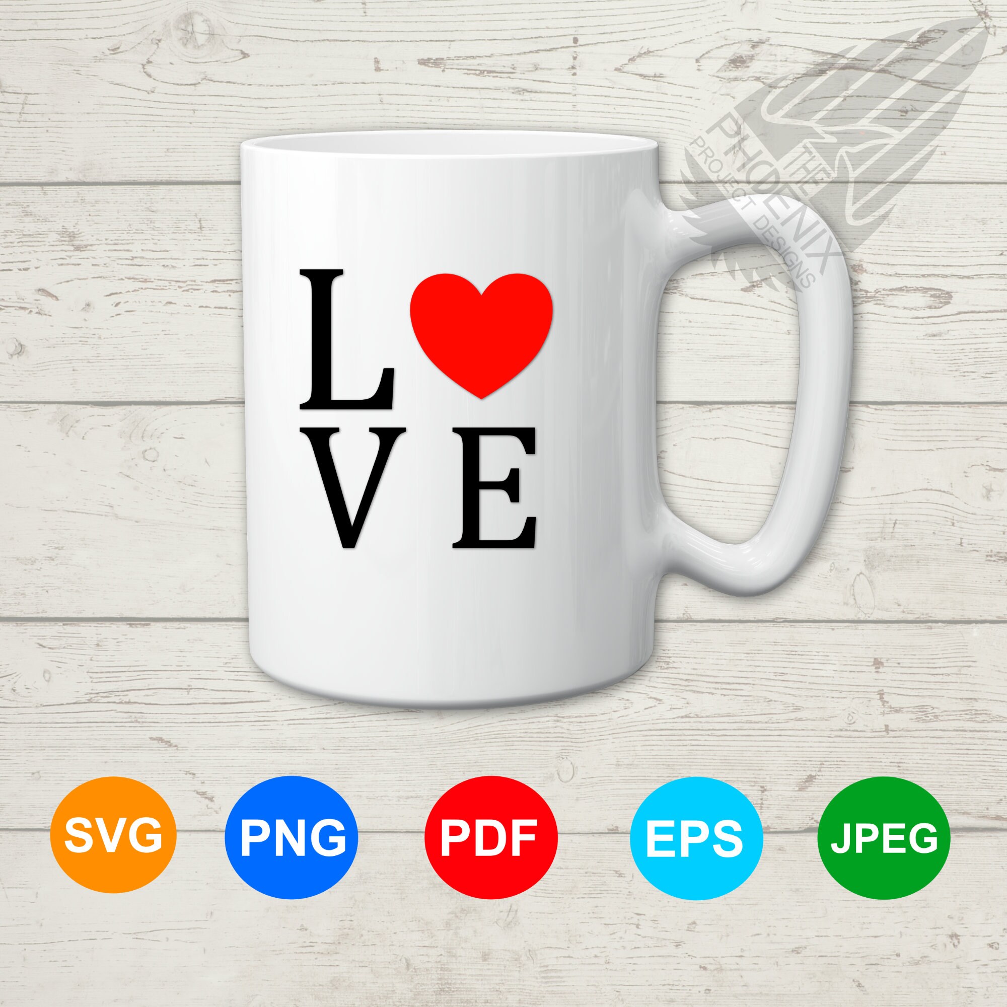 Love With Red Heart Svg Love SVG Valentines Day SVG SVG - Etsy