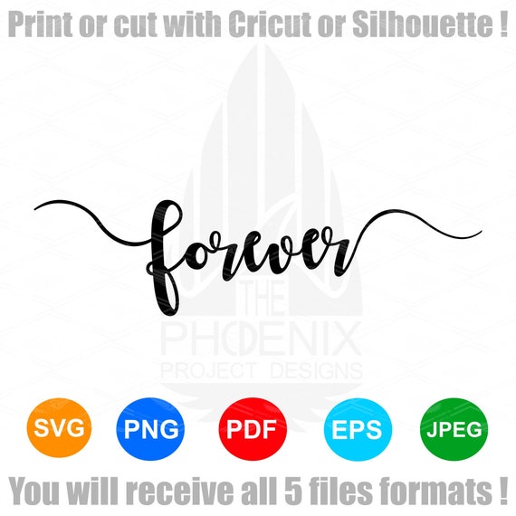 Forever SVG Hand Lettered Cursive Text SVG File for Cricut - Etsy