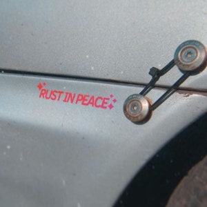 Rust in Peace • Punny Vinyl Sticker, Vinyl Decal, Joke Car Sticker, Car ...