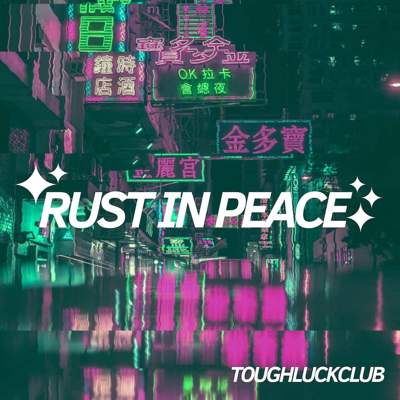 Rust in Peace Punny Vinyl Sticker Vinyl Decal Joke Car - Etsy