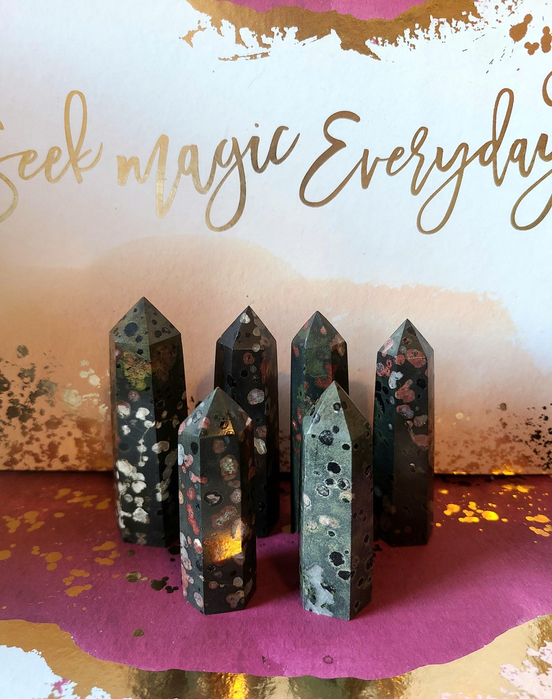 Plum Blossom Jasper - Etsy