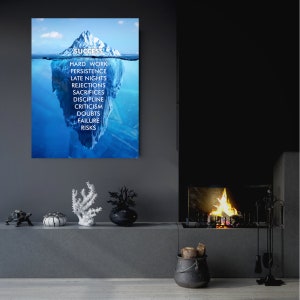 Iceberg of Success Motivational Canvas Wall Art - Etsy