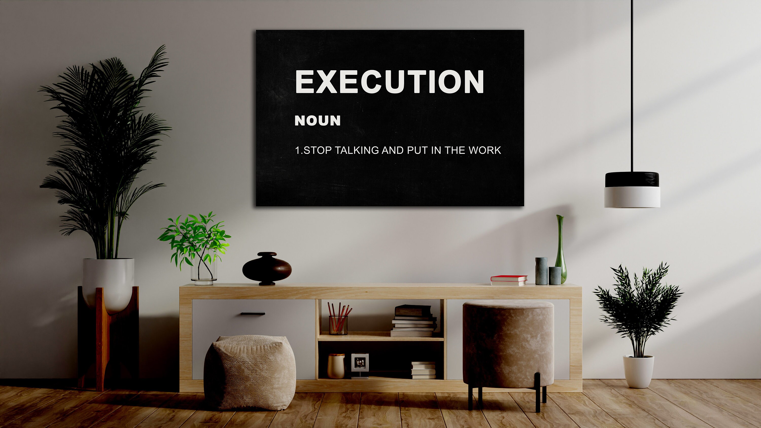 Execution Motivational Quote Canvas Wall Art - Etsy