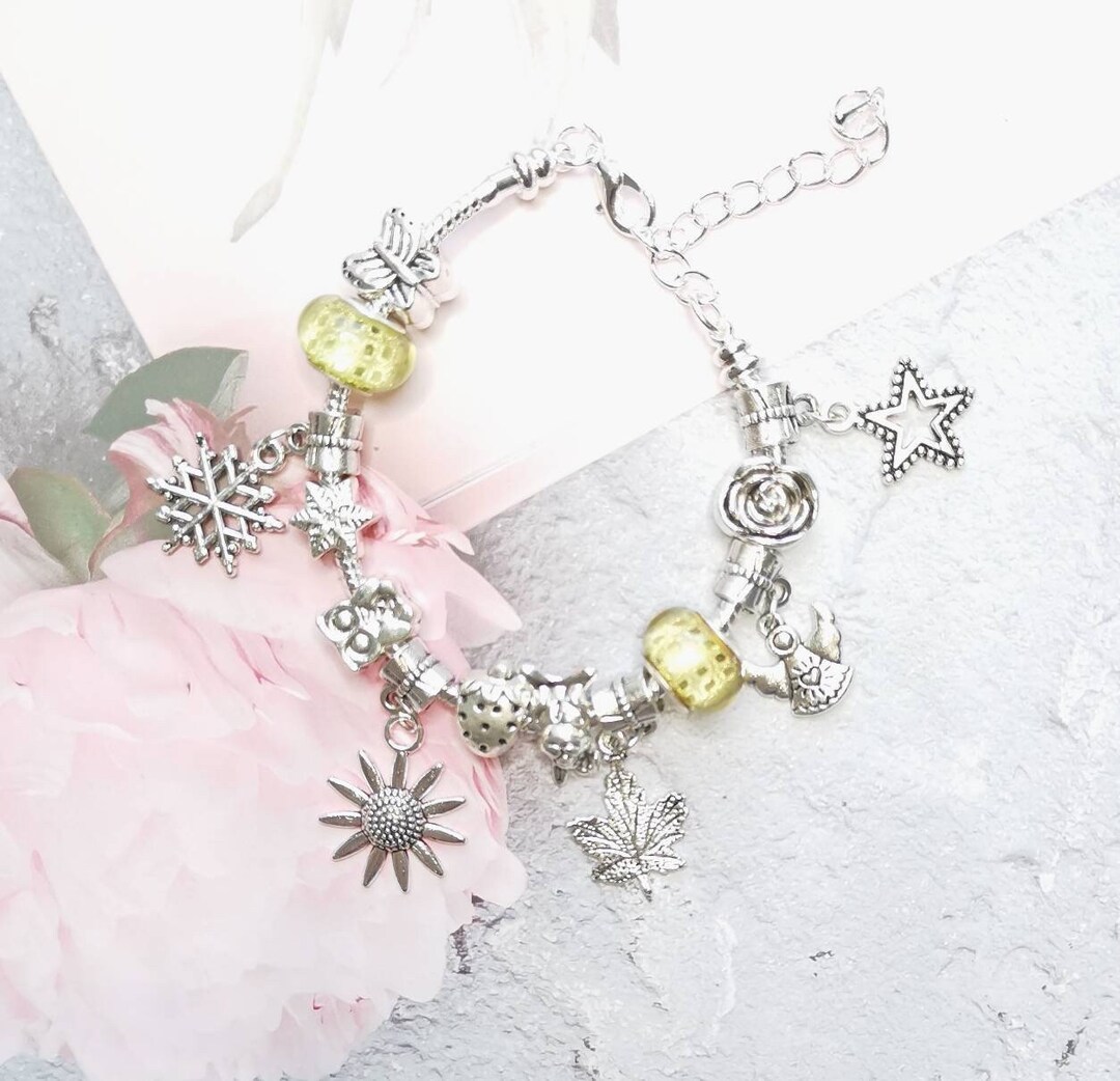 Pandora Style Bracelet-crystal Season Charm Bracelet-spring-summer ...