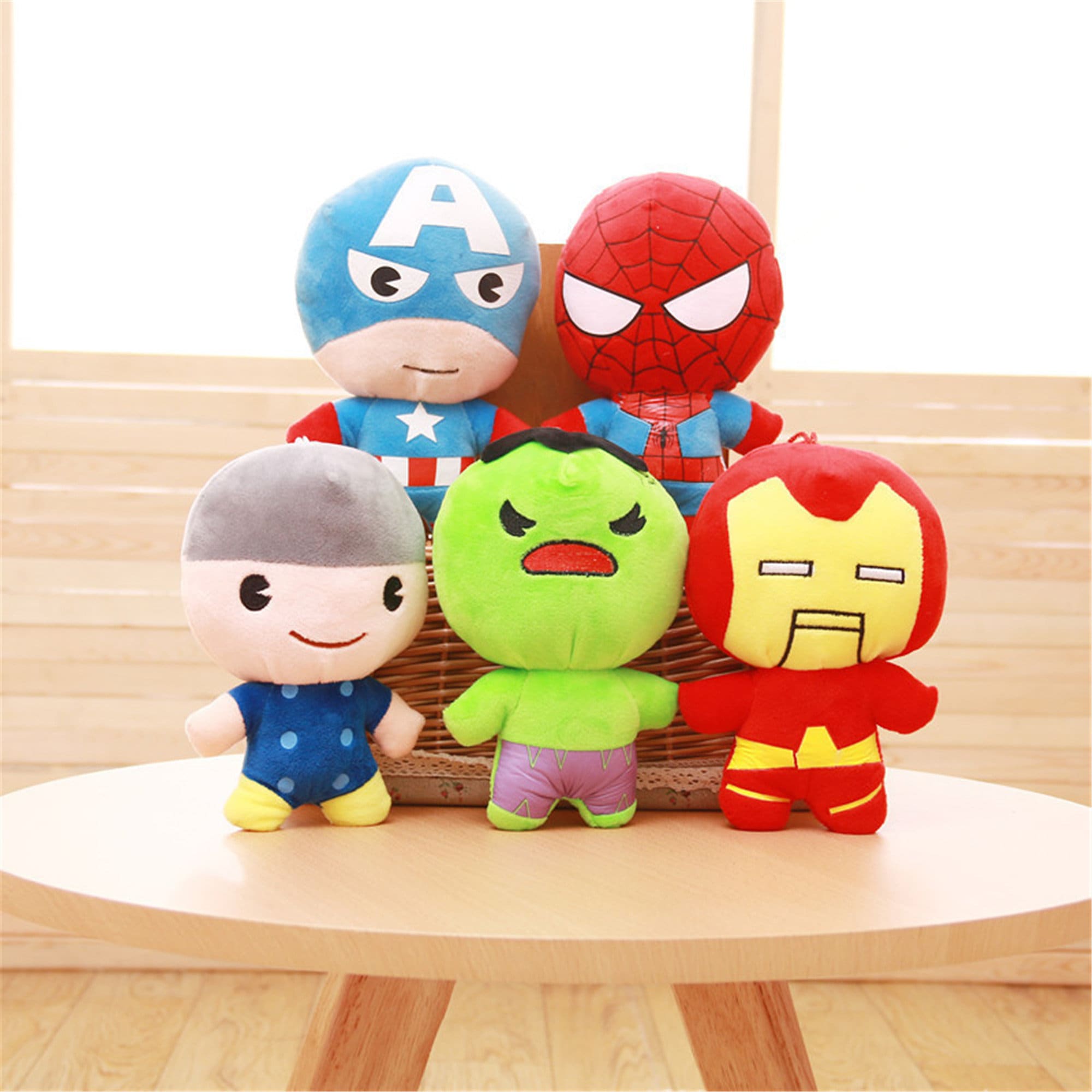 Set of 5pcs Marvel Avengers Plush Toy Superhero Plushie | Etsy