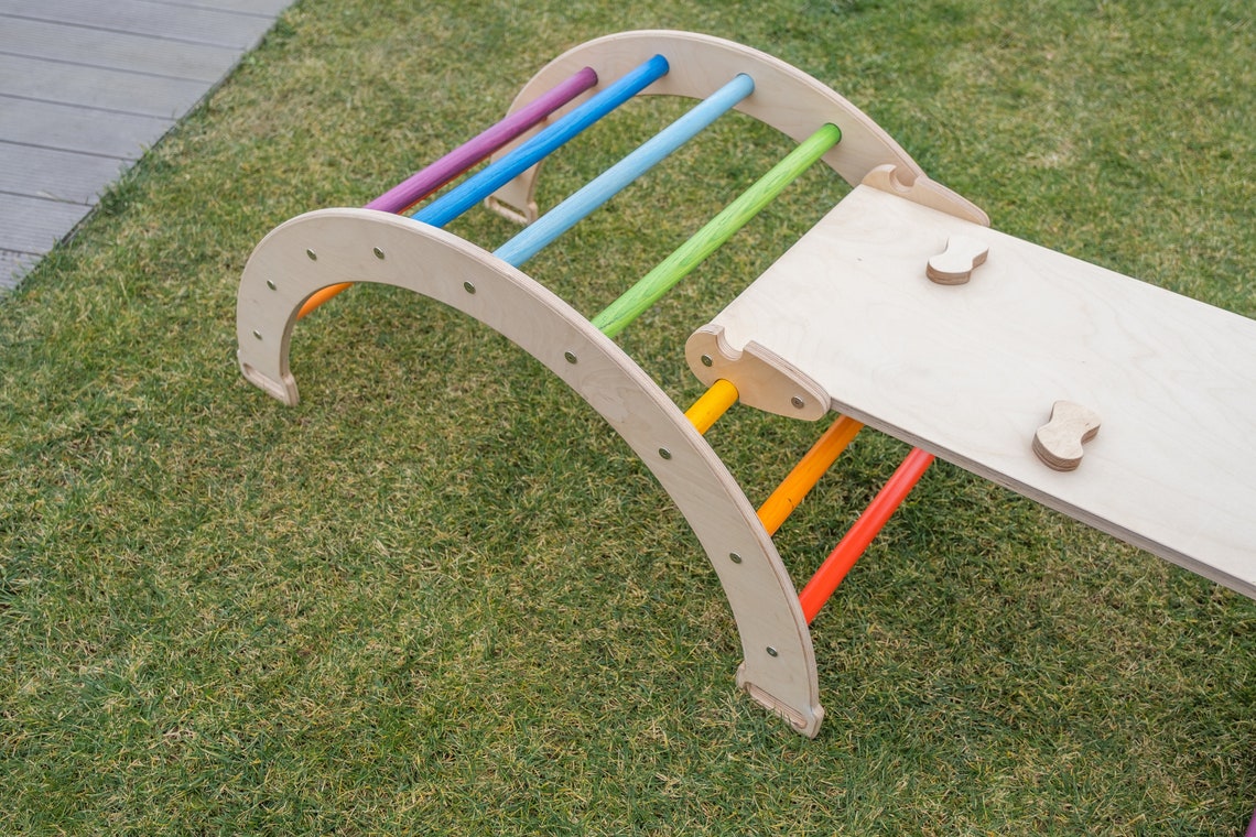 Kids Climbing Gym 3in1 Triangle Climber Arch Climbing - Etsy