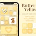Butter Yellow Ios App Icons Pack | Yellow Aesthetic iPhone Theme App ...