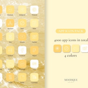 Butter Yellow Ios App Icons Pack | Yellow Aesthetic iPhone Theme App ...