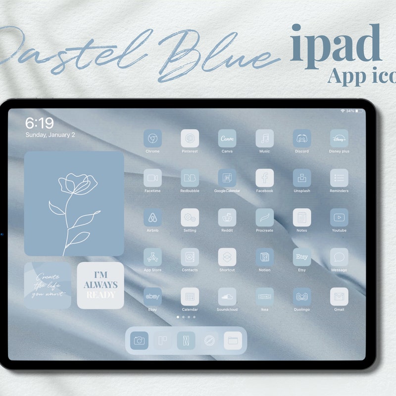 iPad Blue Layout - Etsy UK
