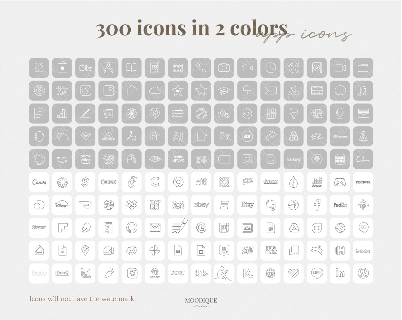White & Grey Ios 14-15 App Icons Aesthetic 600 Simple Clean - Etsy Canada