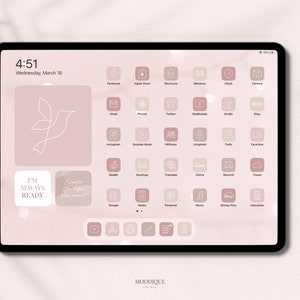 Neutral Pink iPad App Icons Aesthetic | 4000 IOS Icon, Wallpaper ...