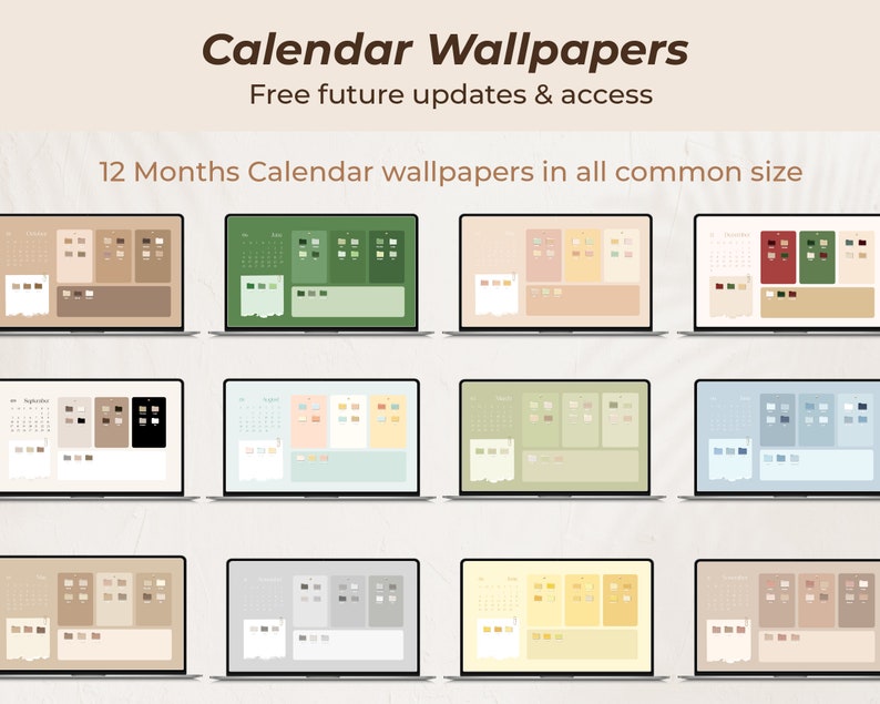Desktop Organizer Wallpapers + Folder Icons Bundle for MAC / Windows ...
