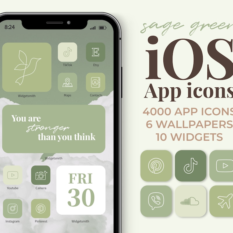 Green App Icons - Etsy