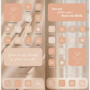 Peachy Ios App Icons | 5000 iPhone App Icons Aesthetic | Widget Photos ...