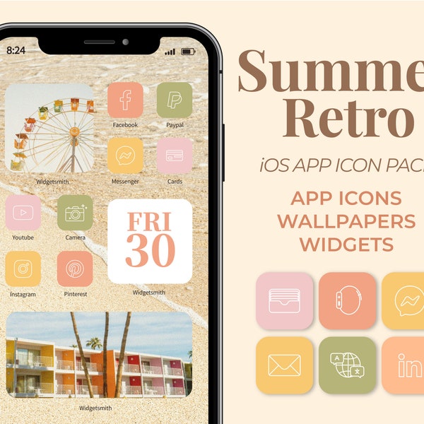 Beach Wallpaper Retro - Etsy