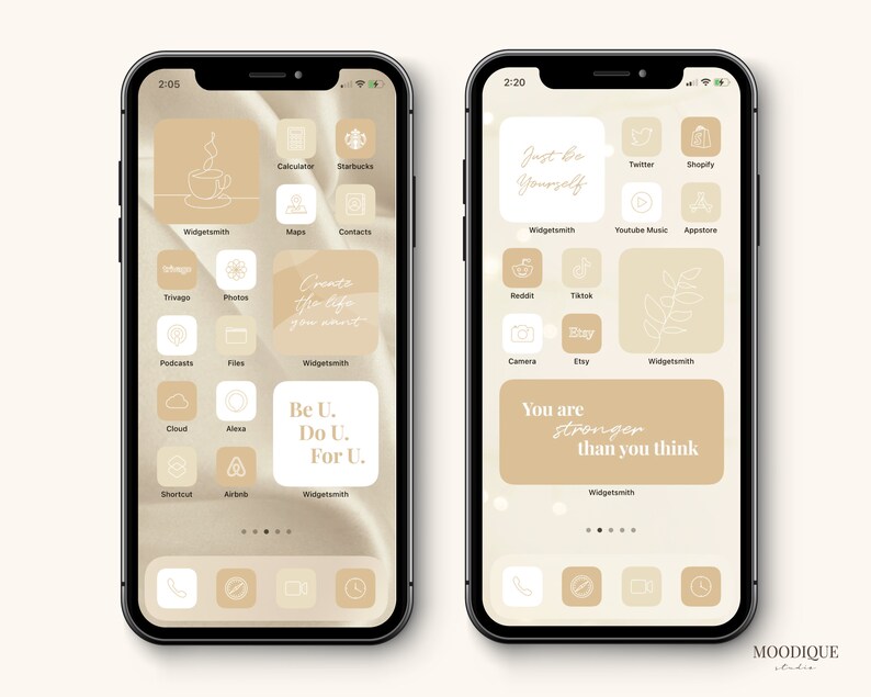 Latte Beige Ios App Icons Aesthetic | 2000 Icons iPhone App Covers ...