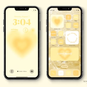 Butter Yellow Ios App Icons Pack | Yellow Aesthetic iPhone Theme App ...