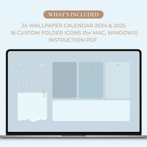 Blue Desktop Organizer Folder Icons for Mac, Windows | Calendar ...