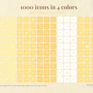Butter Yellow Ios App Icons Pack | Yellow Aesthetic iPhone Theme App ...