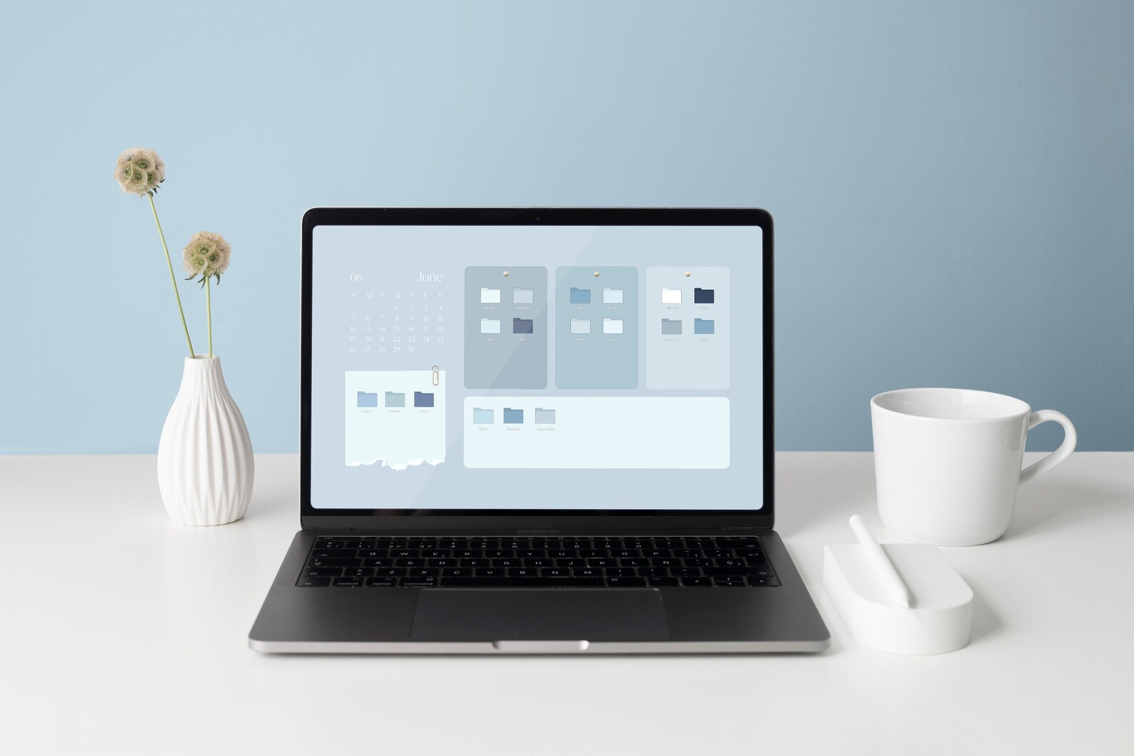 Blue Desktop Organizer Folder Icons for Mac Windows | Etsy