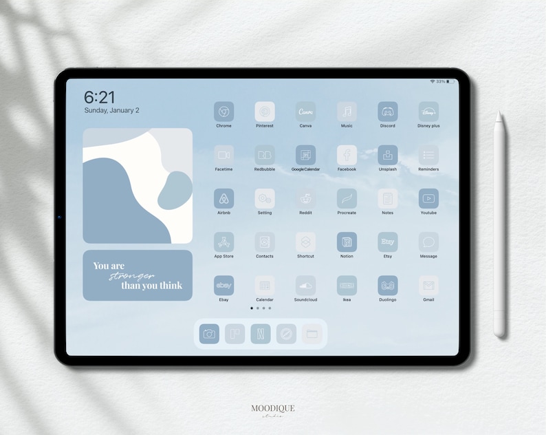 Pastel Blue Ipad App Icons Aesthetic 1200 Icons Wallpapers - Etsy