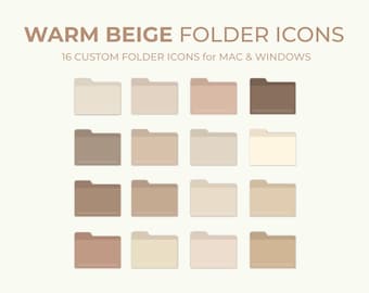 Beige Folder Icon - Etsy