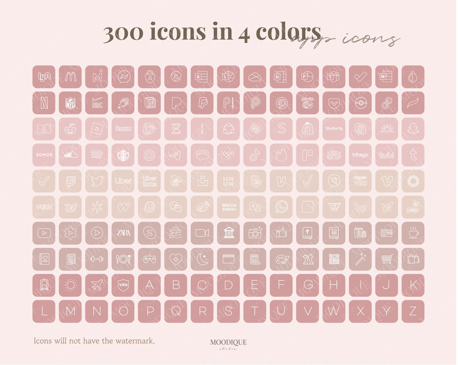 Neutral Pink Ios App Icons Aesthetic 1200 Iphone App Covers - Etsy