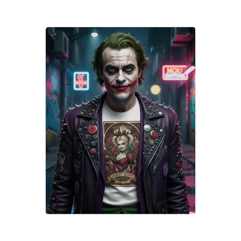 Joker Acrylic Wall Art Panel: Edgy Pop Culture Decor - Etsy