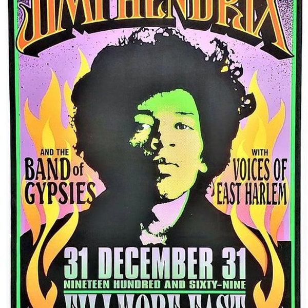 Hendrix Poster - Etsy
