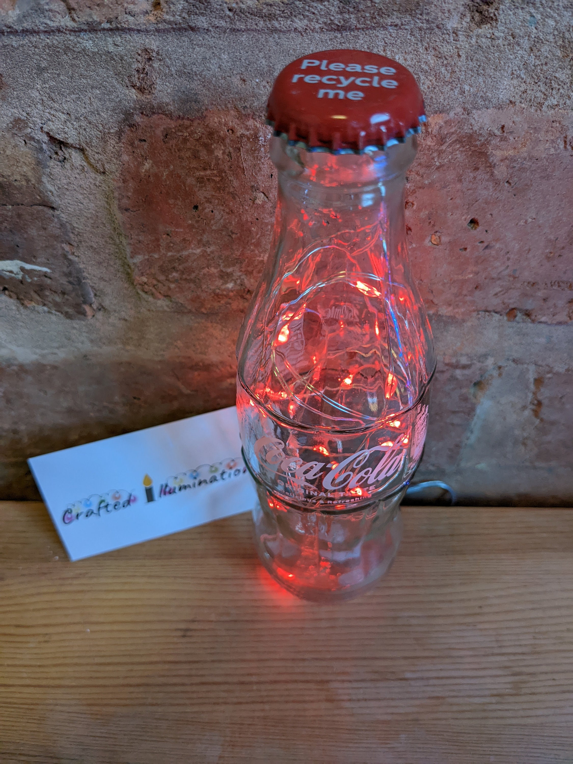 Coca Cola Glass Bottle Lamp - Etsy