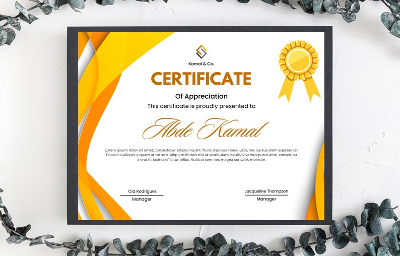 Appreciation Gift Certificate Template, Editable Canva Award, Printable ...