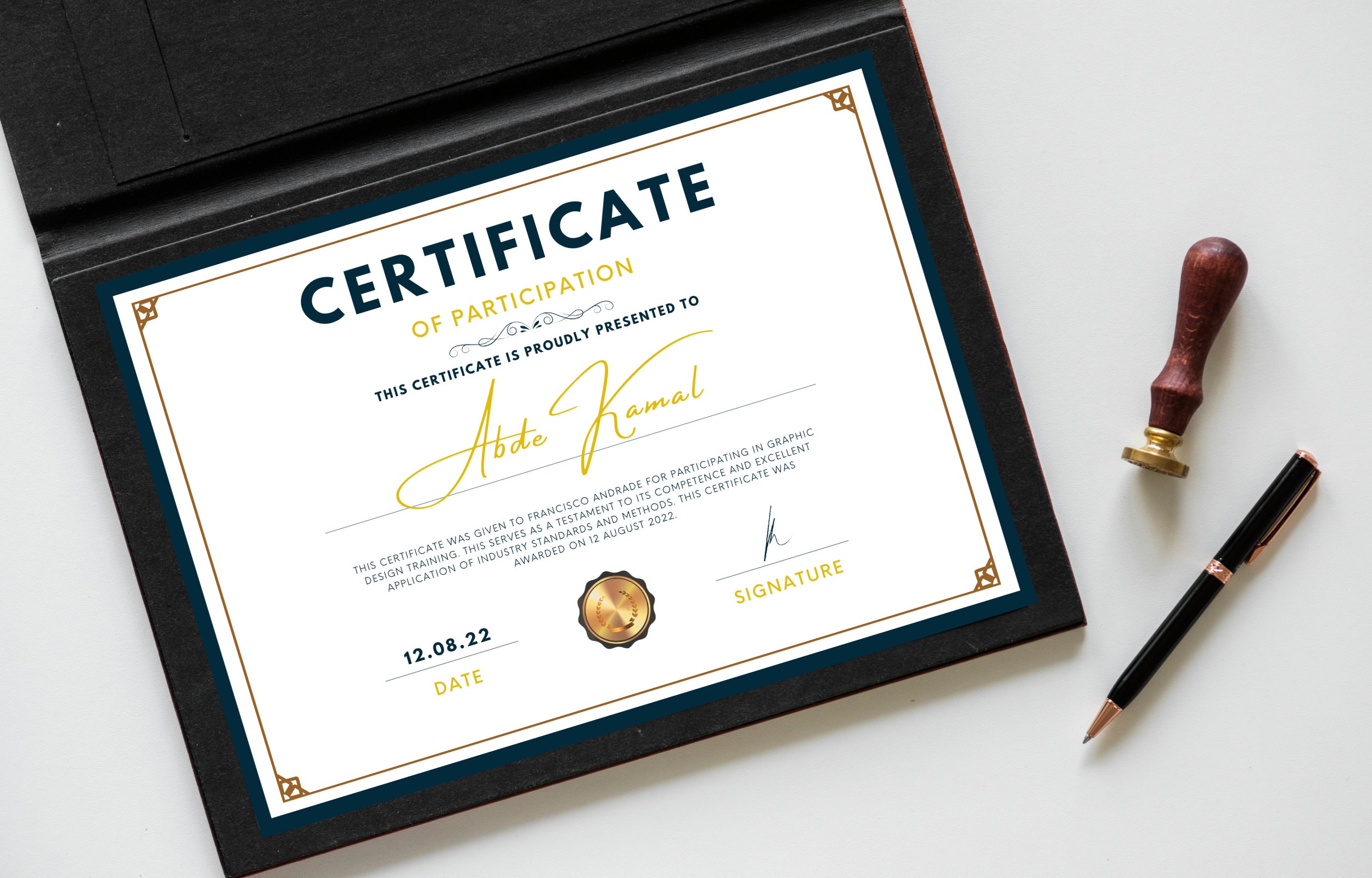 Editable Certificate Template, Participation Award, Printable ...