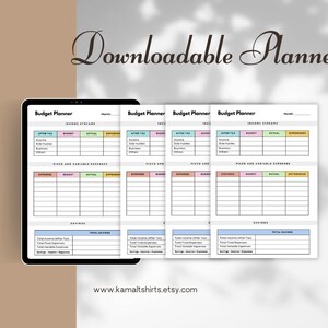 Editable Compact Monthly Budget Planner, Minimalist Budget Tracker ...