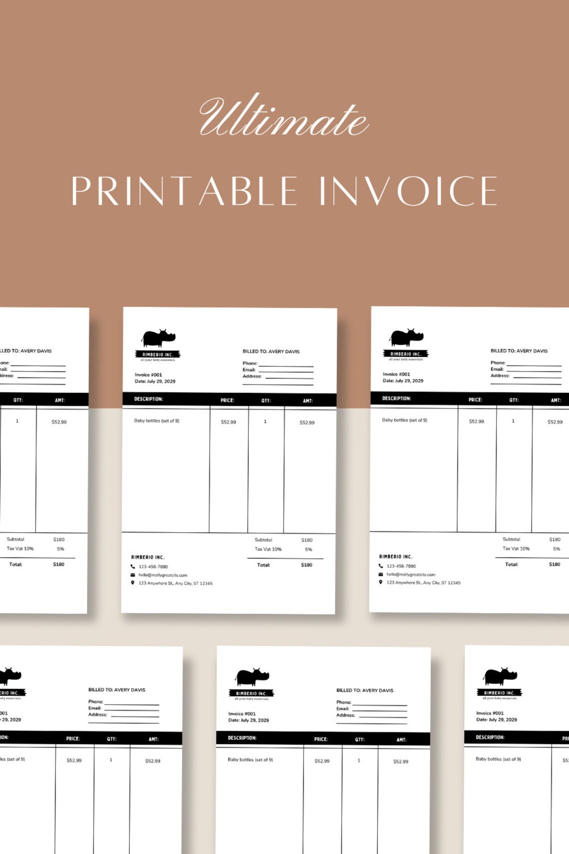 White Business Invoice Bookkeeping Record, Journal Office Supplies ...