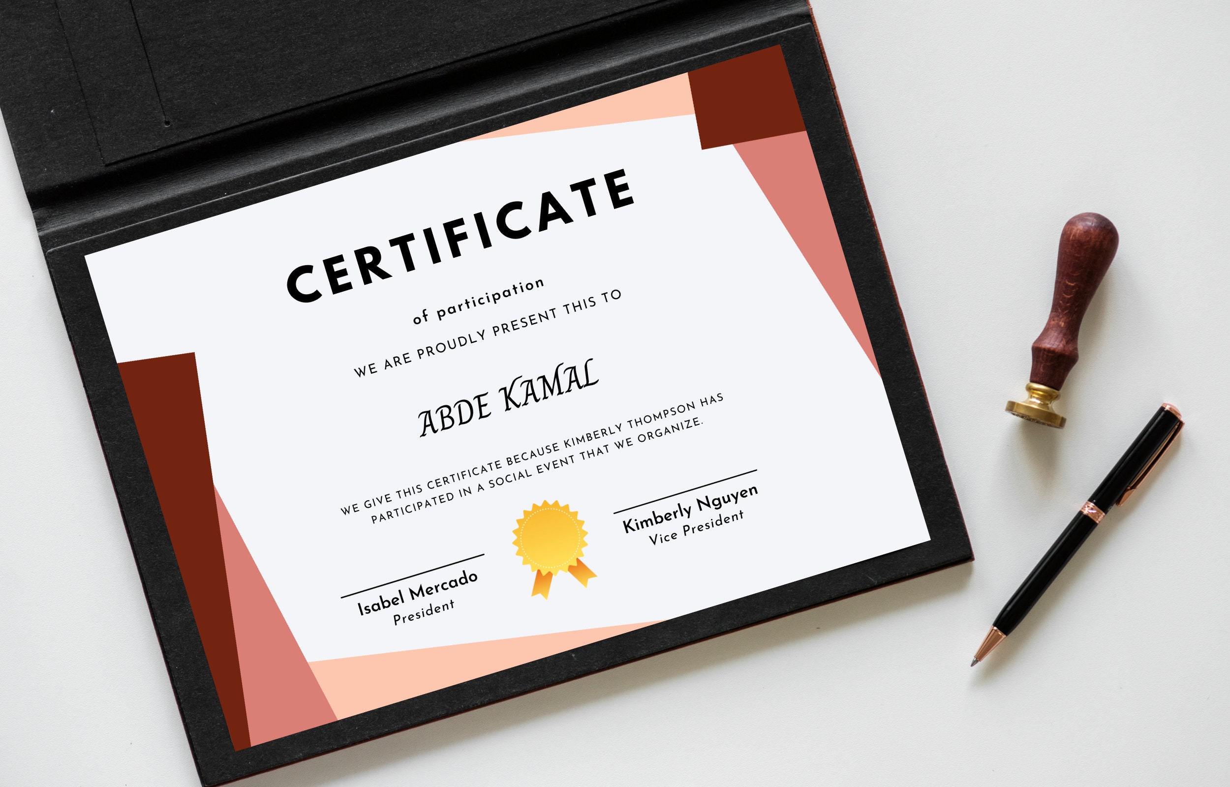Certificate of Participation Template, Digital Download, Editable PDF ...
